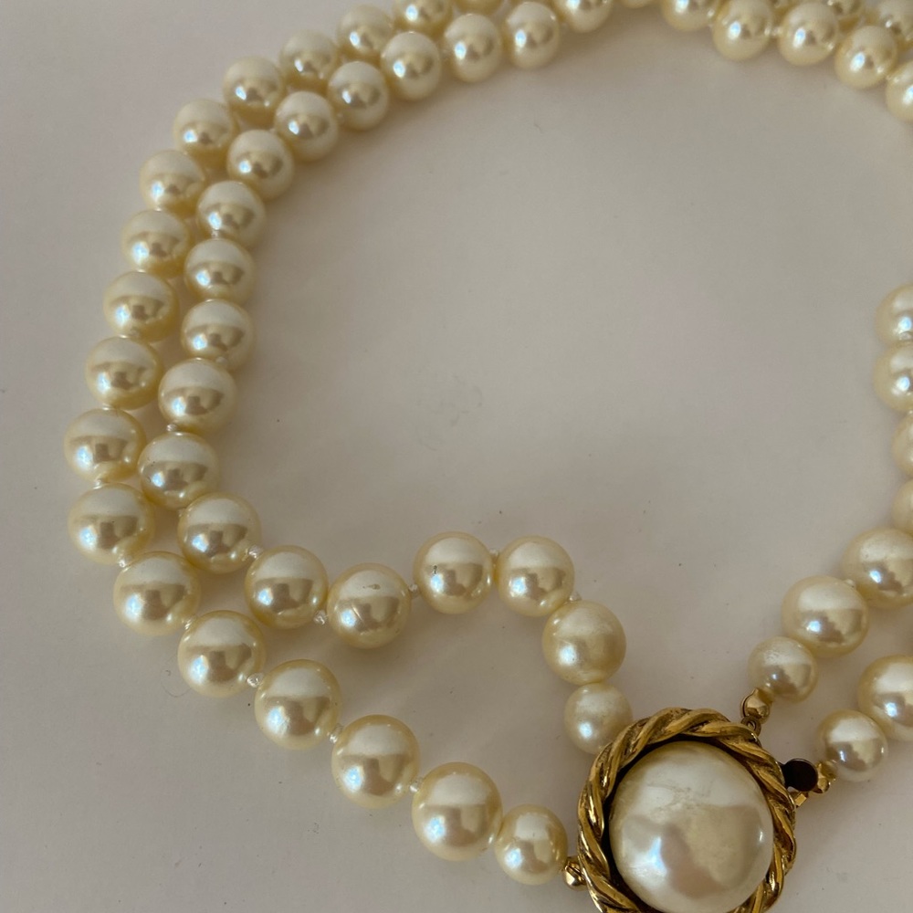 Vintage Carolee Double Pearl Strand Necklace - Gem